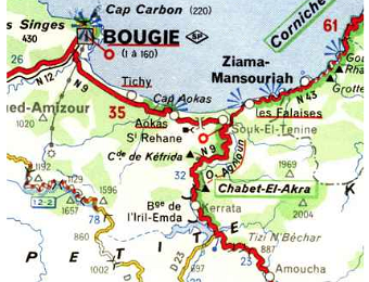 De Sétif à Béjaïa par les gorges de Kherrata